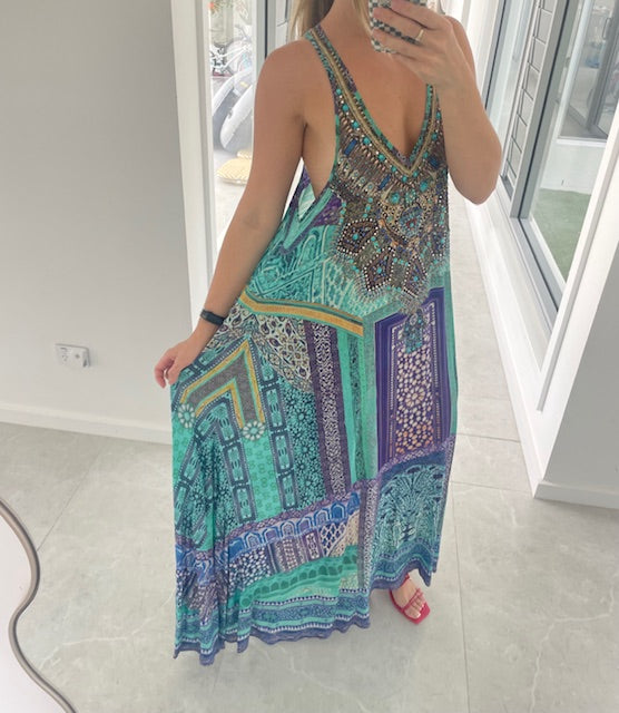 Camilla - V Neck Racer Back Maxi Dress - size 1 – Seagull Clothing ...