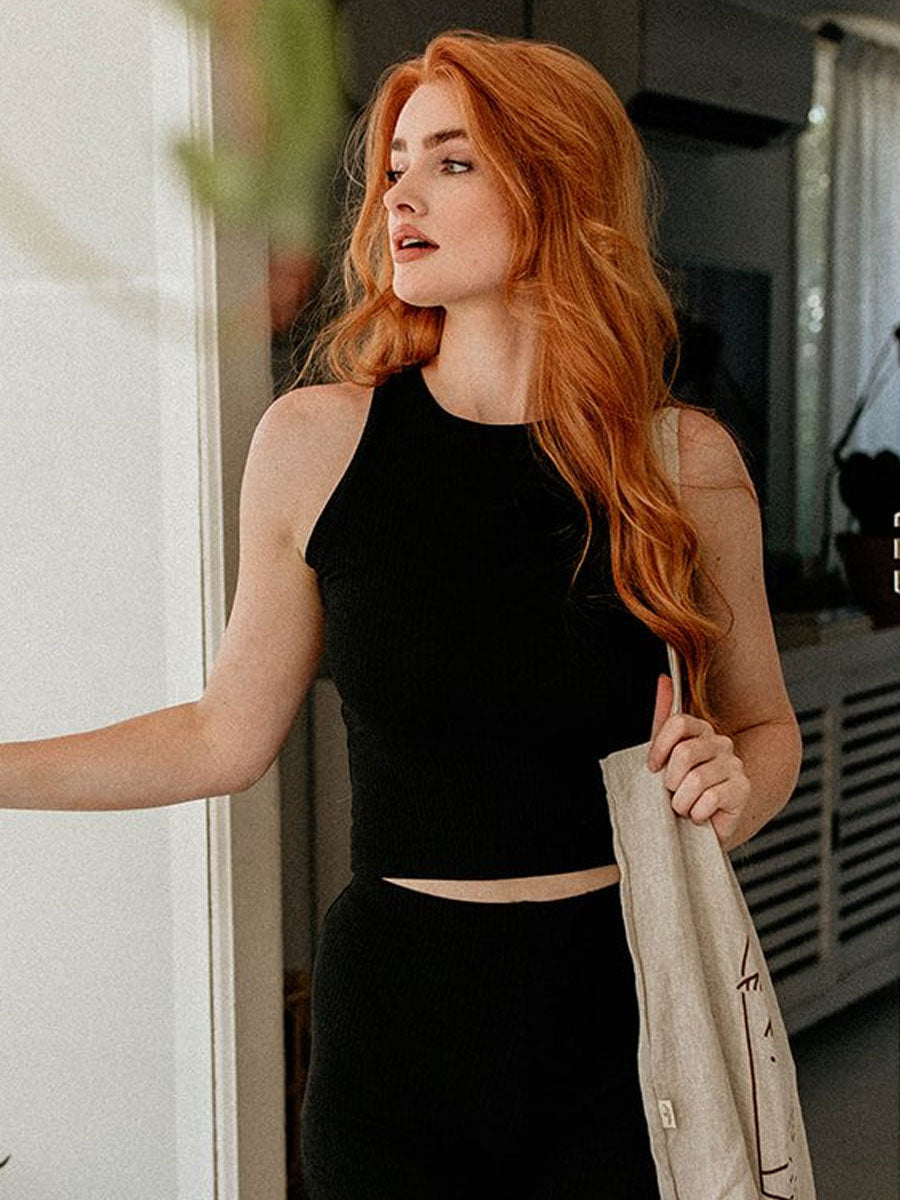 Seagull Tank - Noir – Seagull Clothing - Australian made slow fashion ...